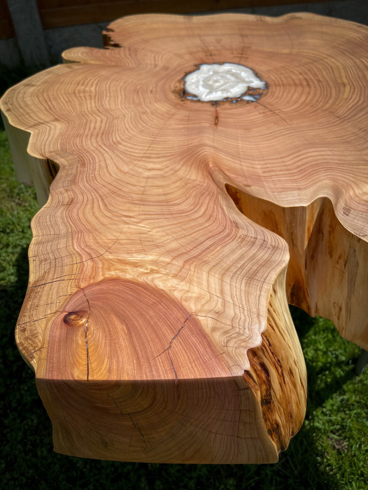 Cypress Cookie Coffee Table With Pearl Epoxy – orchardprojectco