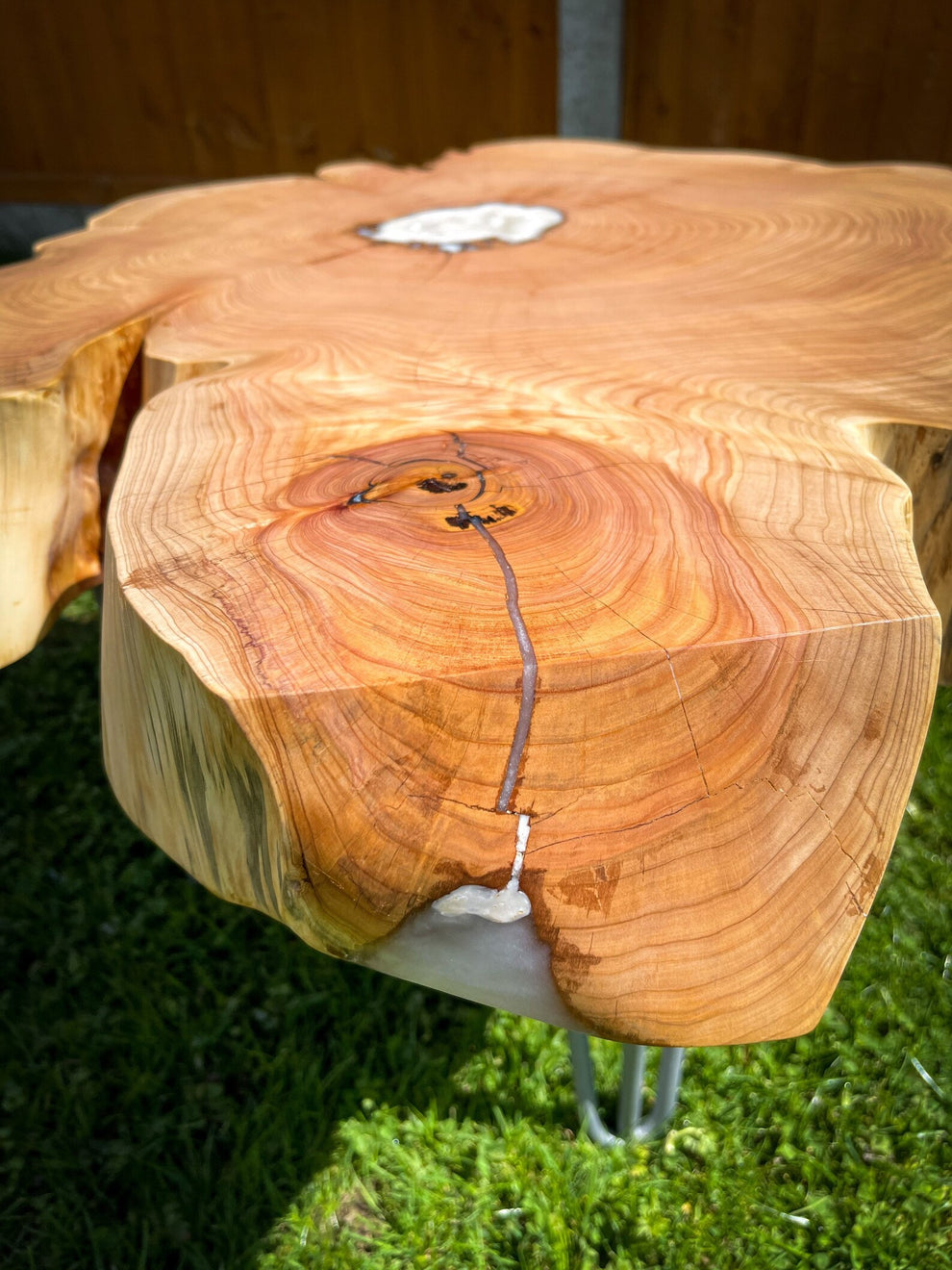 Cypress Cookie Coffee Table With Pearl Epoxy – orchardprojectco